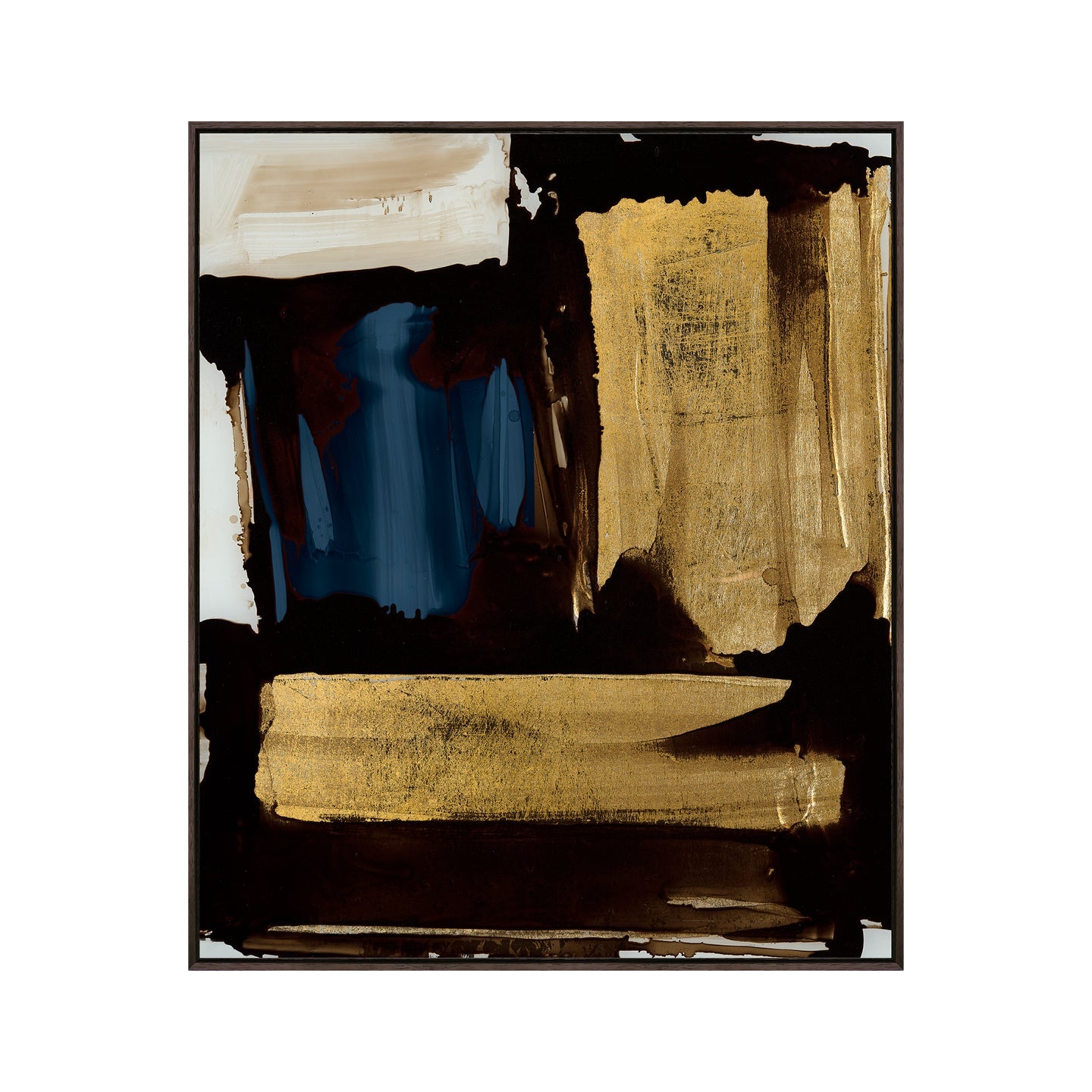 Gold Brushstroke With Navy Study – Eunice Taylor
