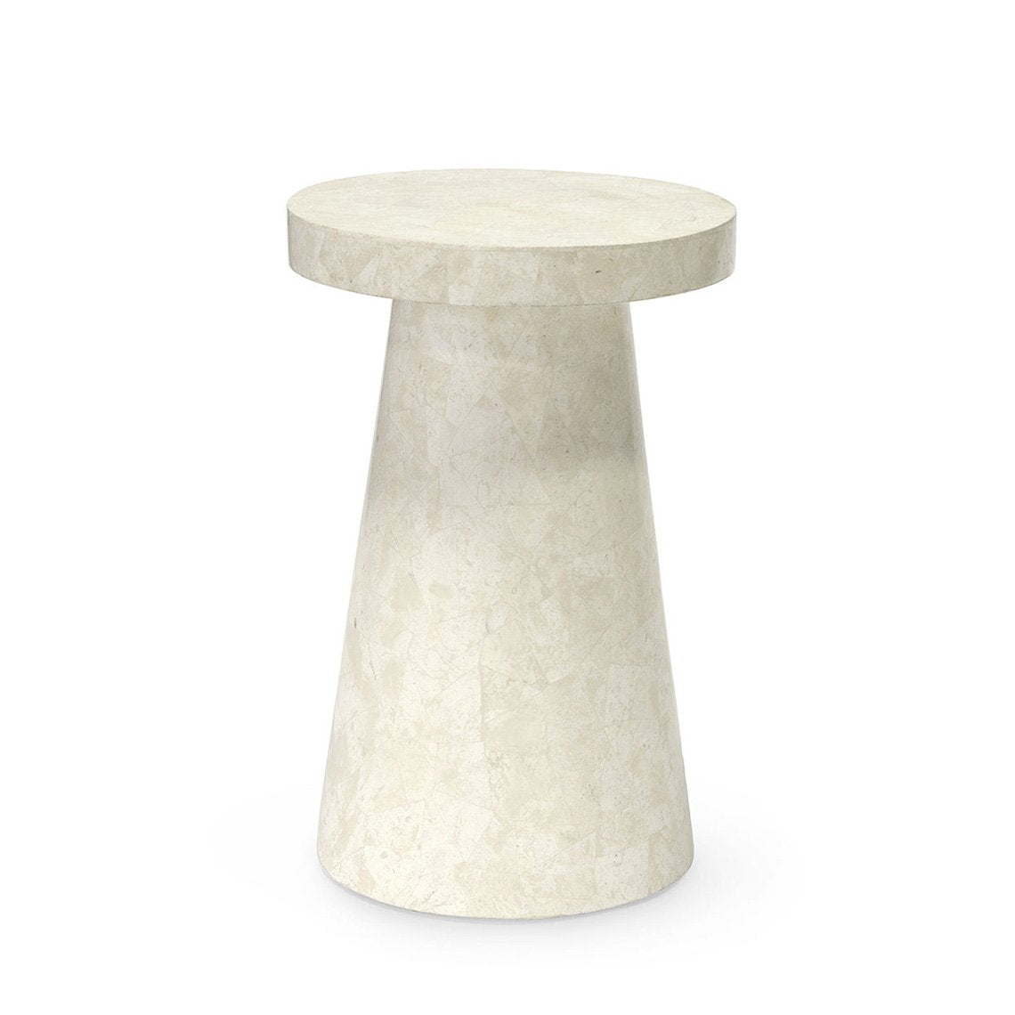 Foley Stone Od Side Table Tall, White – Eunice Taylor