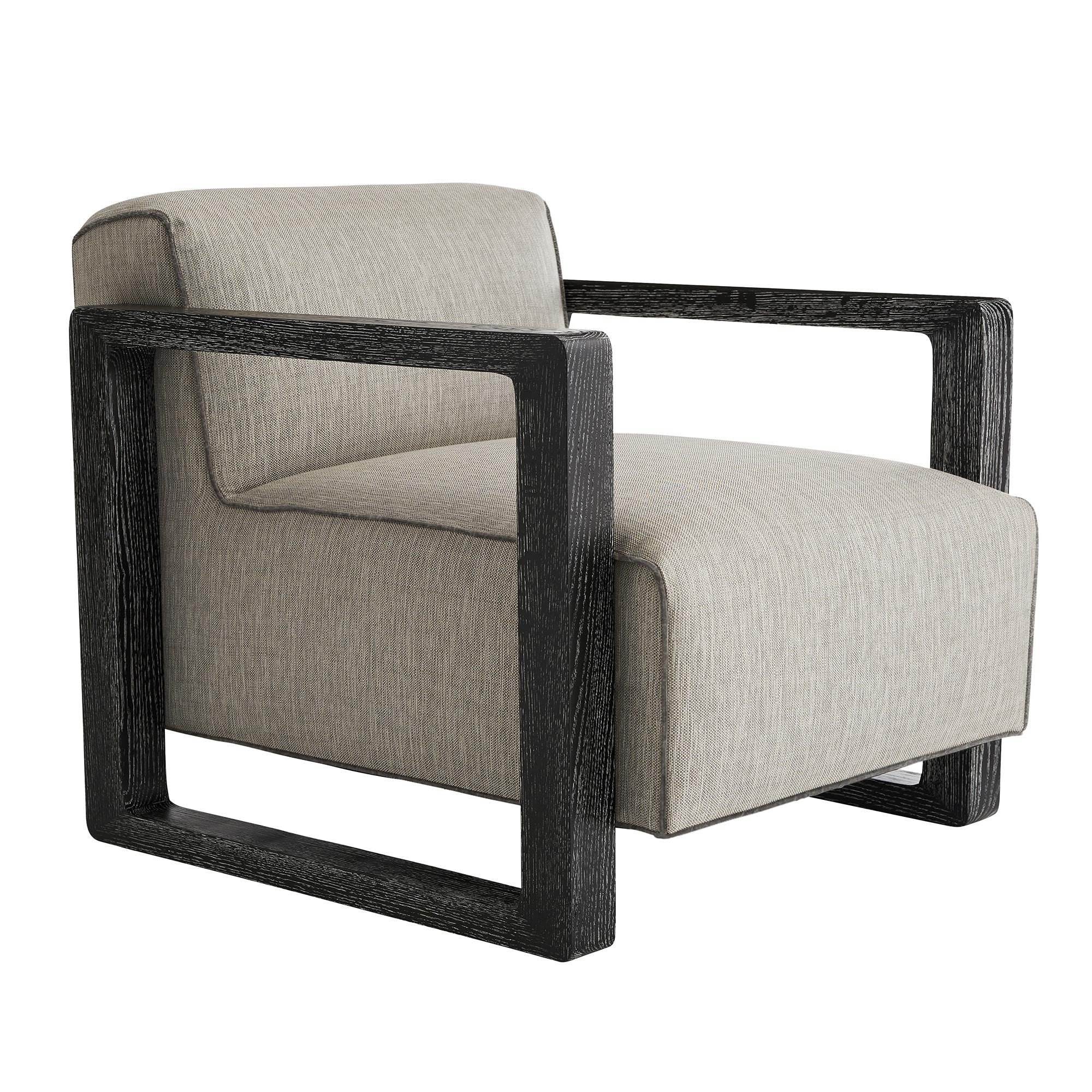 Duran Chair Fossil Tweed Black Cerused – Eunice Taylor